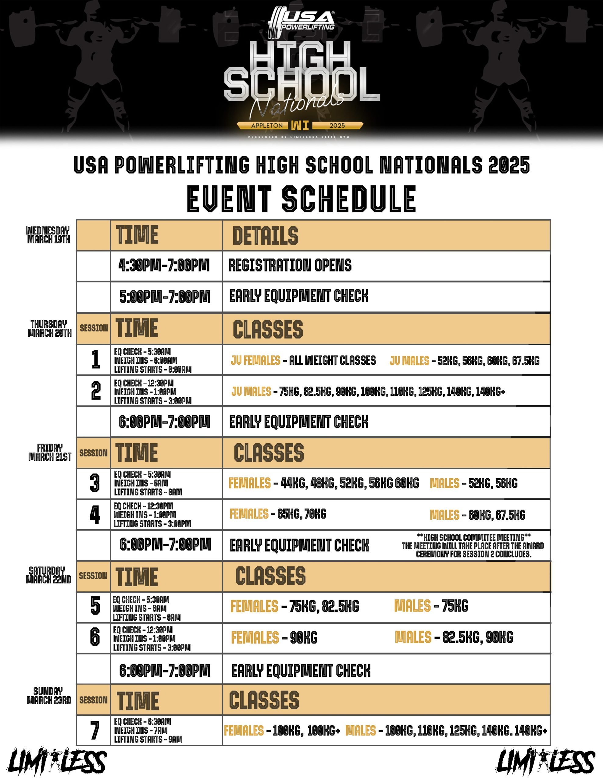 2025 USA Powerlifting High School Nationals – USA Powerlifting